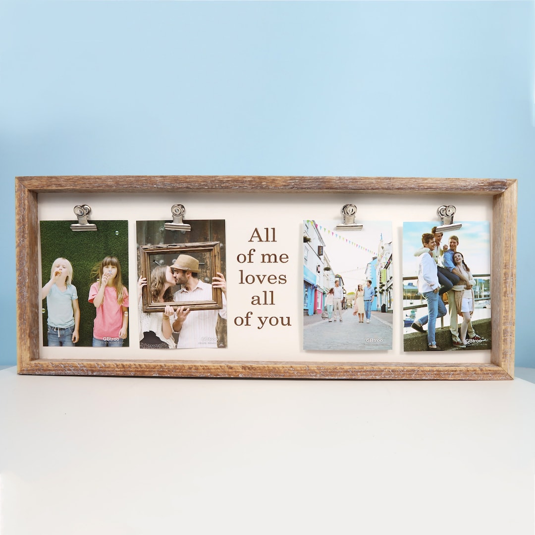Personalized Rustic Wood Picture Frame: 4x6 Family Photo Display - Etsy
