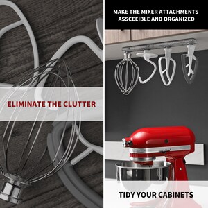 Farmhouse Wooden Kitchen Aid Attachment Holder-under Cabinet/wall ...