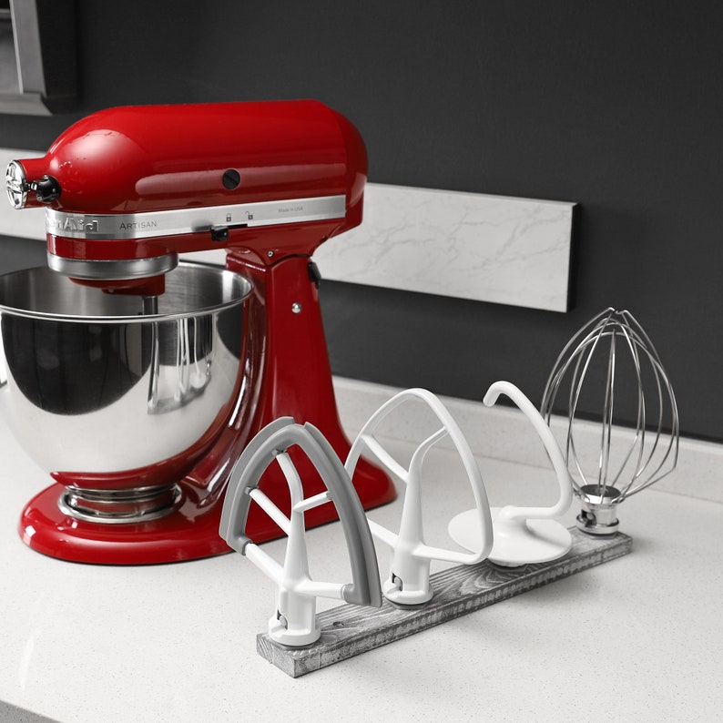 Farmhouse Wooden Kitchen Aid Attachment Holder-under - Etsy