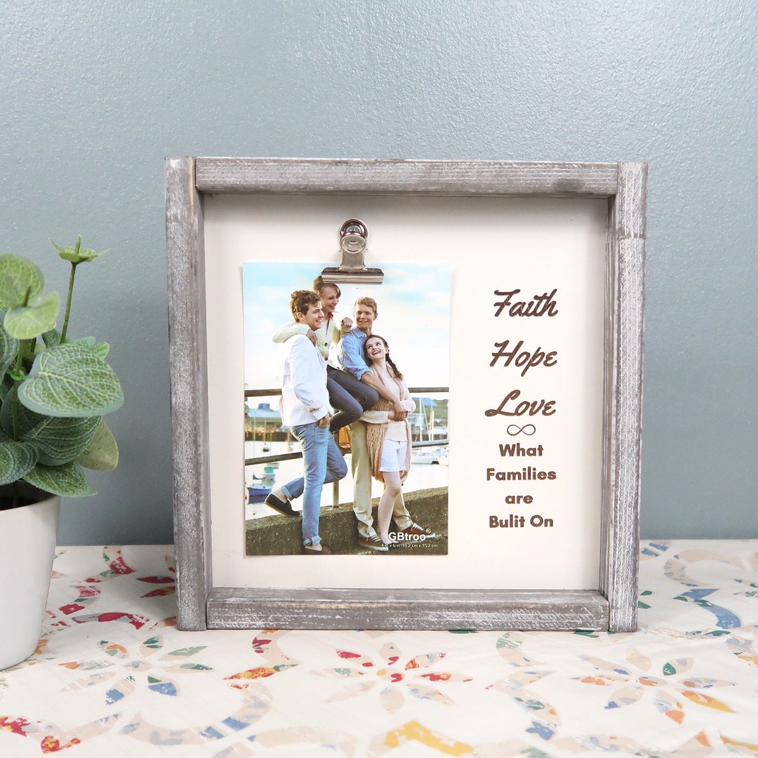 Personalized Collage Frame, Engraved Custom Picture Frame, Portrait ...