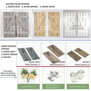 Decorative Shutters Set of 2 – Rustic Farmhouse Window Shutters With Z ...