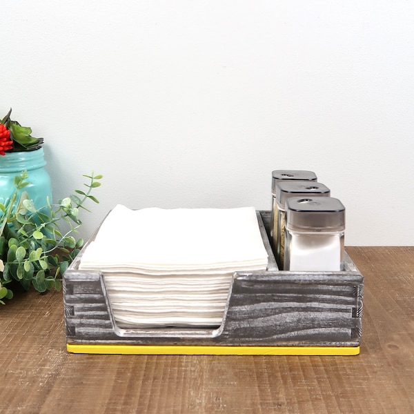 Wood Napkin/ Salt Pepper Holder - Etsy