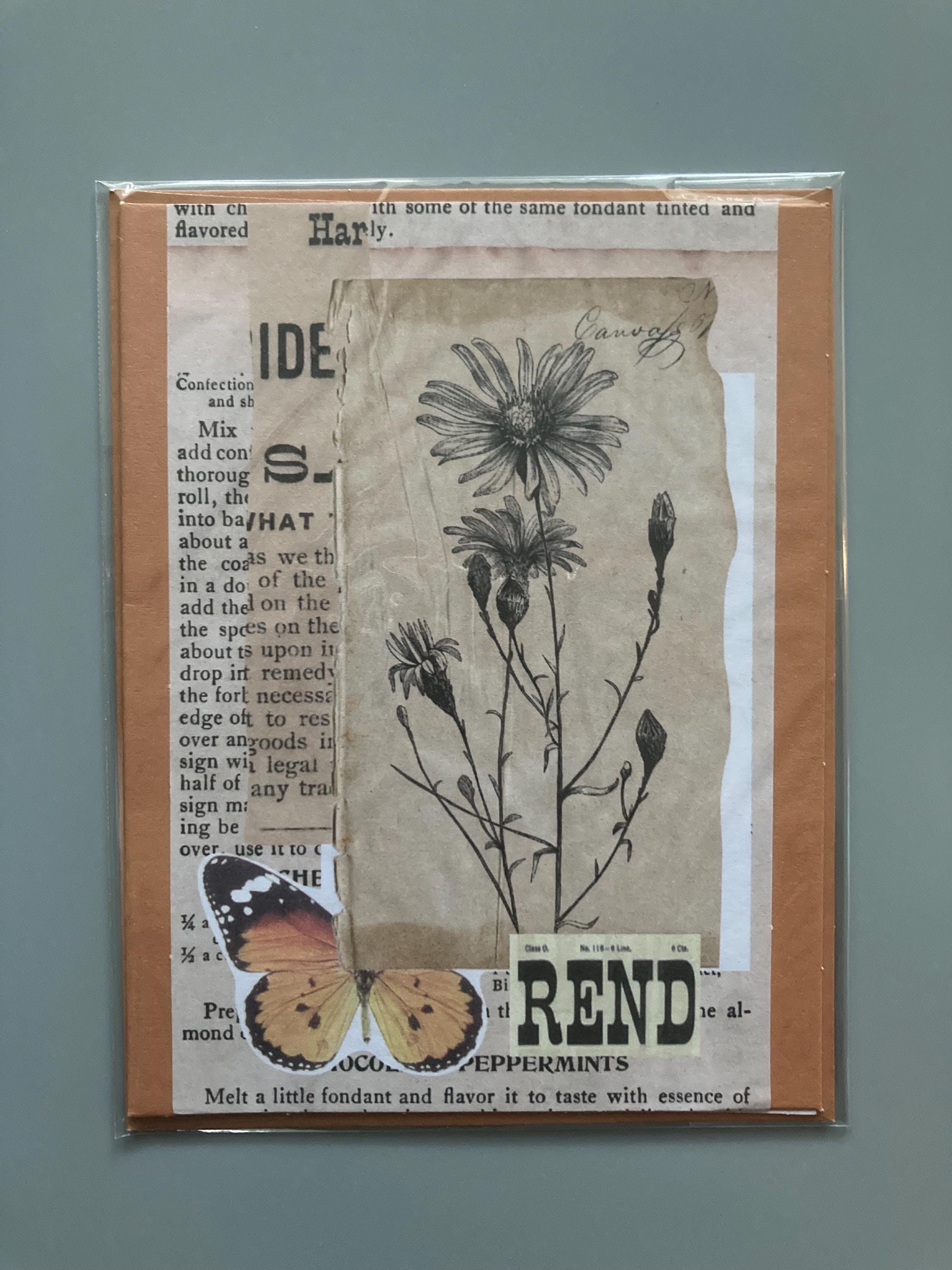 Vintage Collage Card Pack of 5 - Etsy