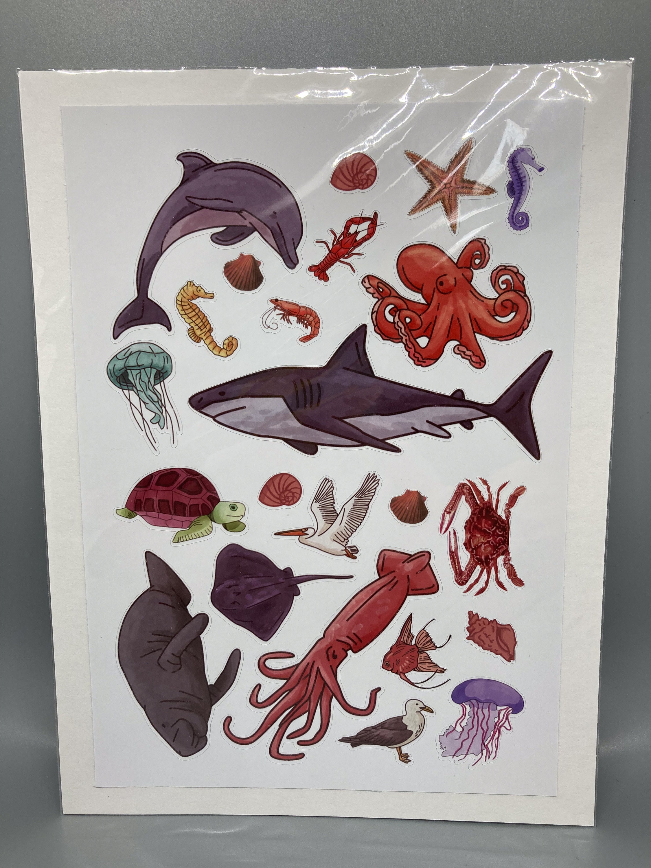 Ocean Animals Marine Life Sticker Sheet - Etsy