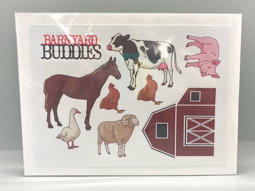 Farm Animals Sticker Sheet - Etsy