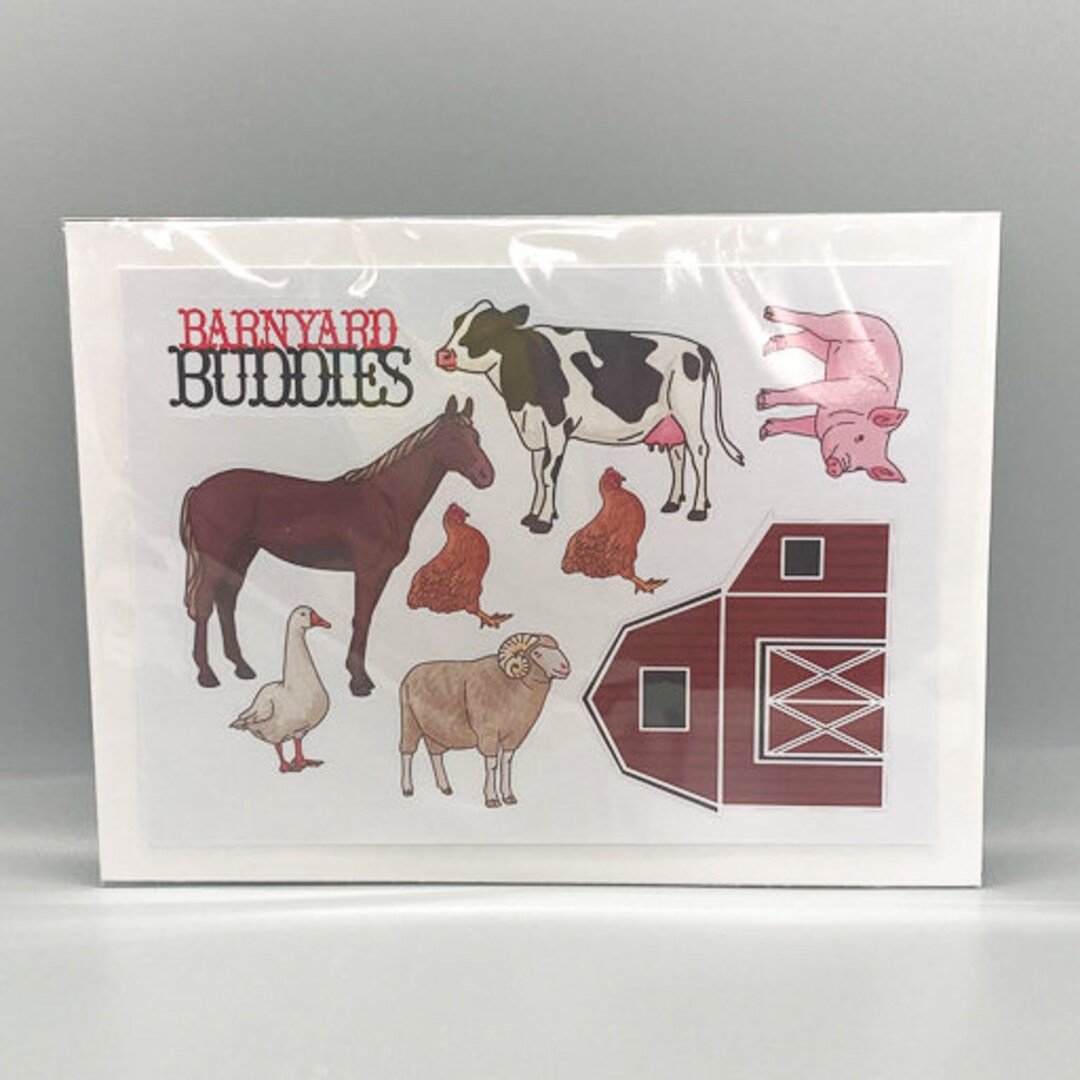 Farm Animals Sticker Sheet - Etsy