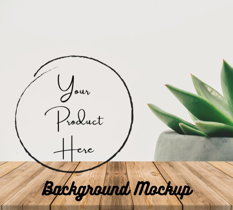 Product Background Mockup, Display Table With Plant Background, Product ...