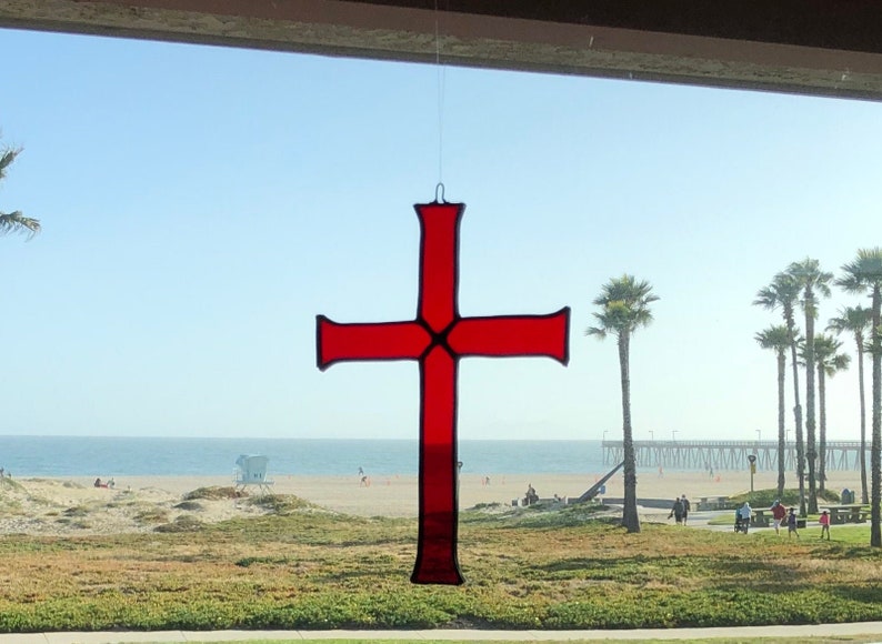 Stained Glass Knights Templar Cross - Etsy