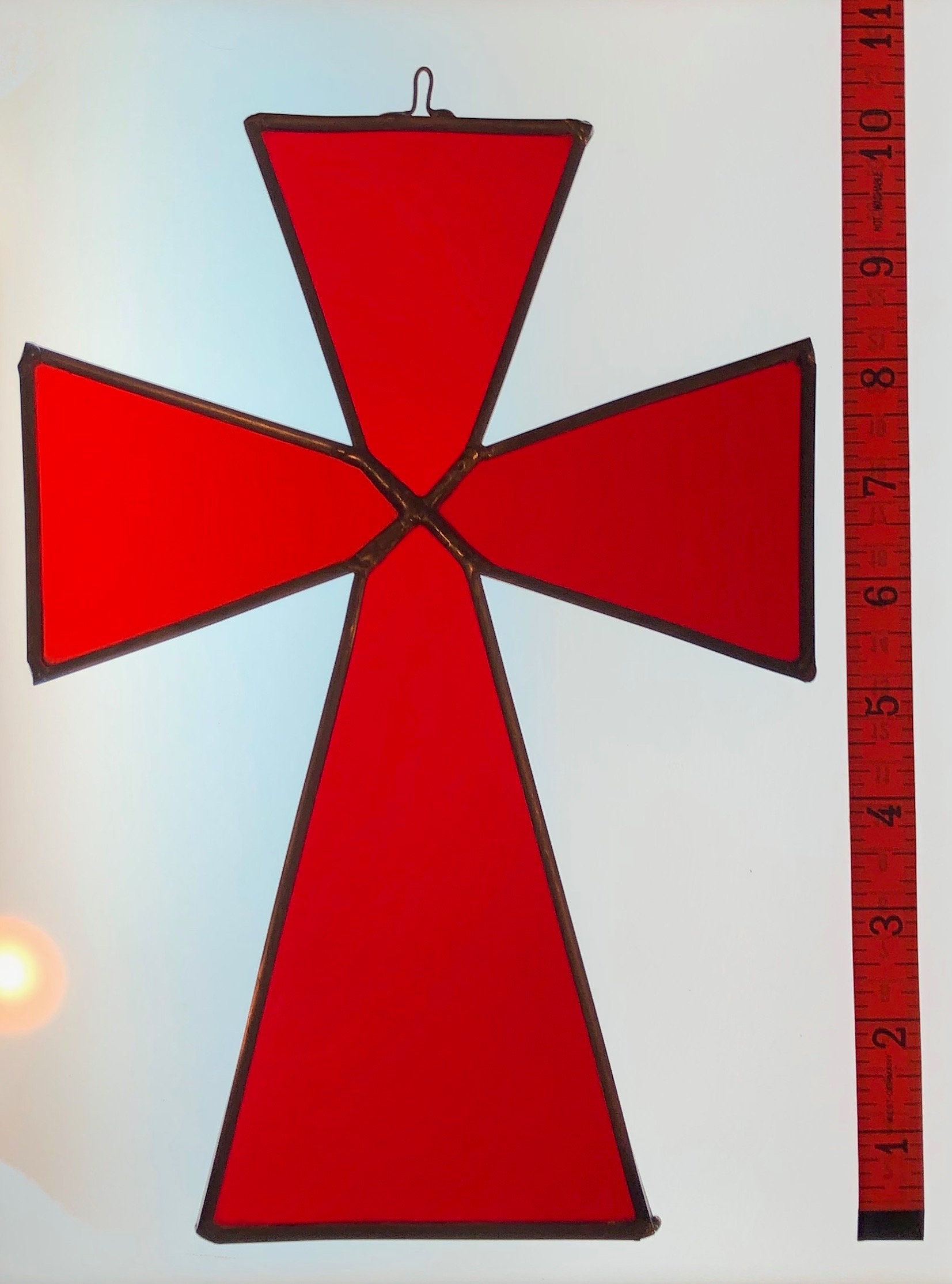 Knights Templar Red Stained Glass Cross - Etsy