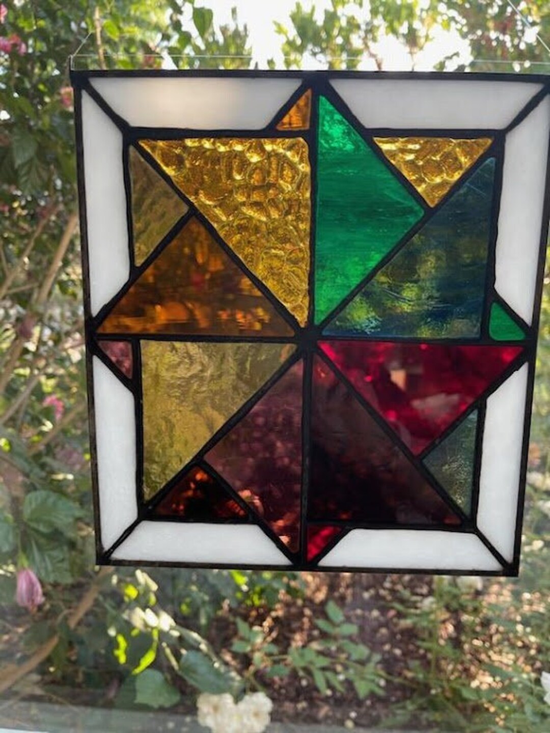 Abstract Multi-colored Rainbow Stained Glass Window - Etsy