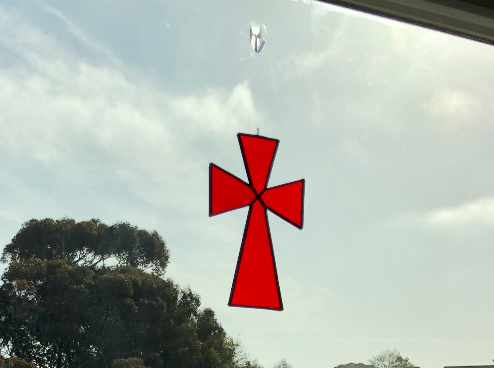 Knights Templar Red Stained Glass Cross - Etsy
