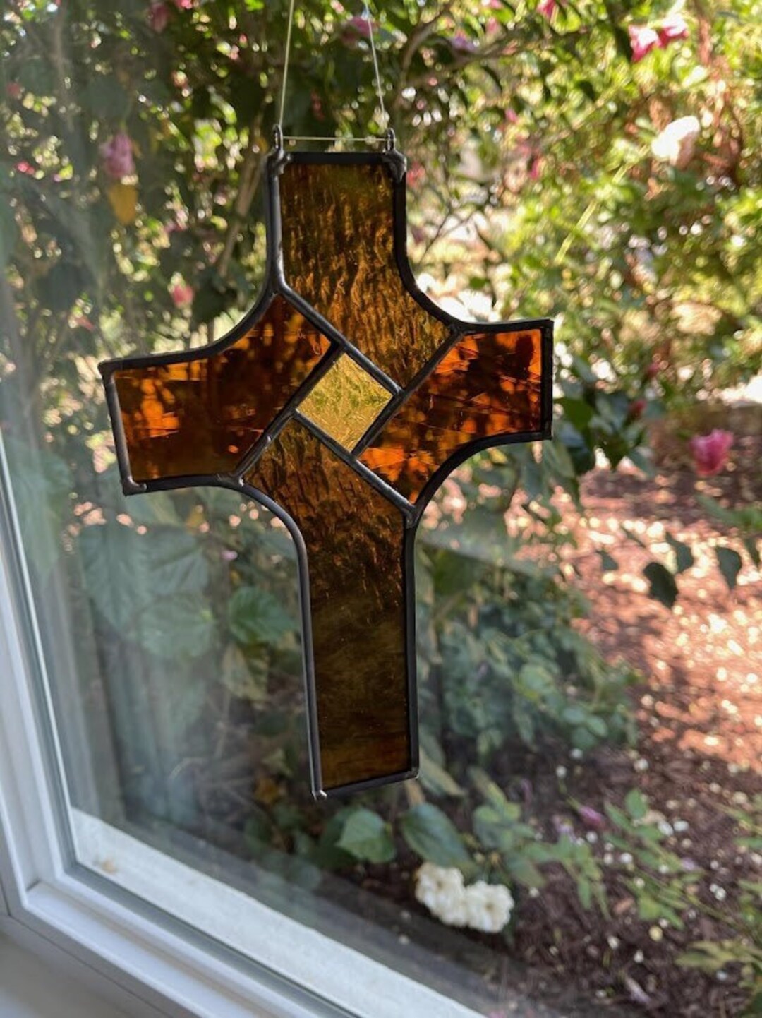 Gold and Amber Swirl Cross - Etsy