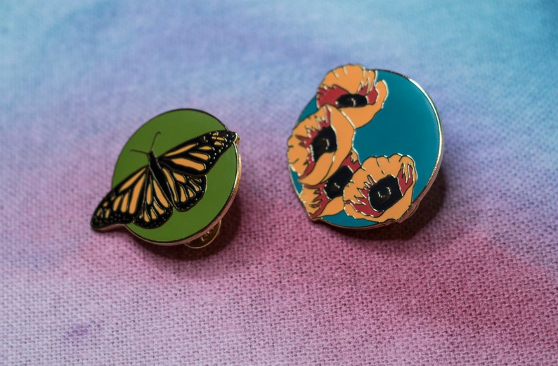 Butterfly Enamel Lapel Pin - Etsy