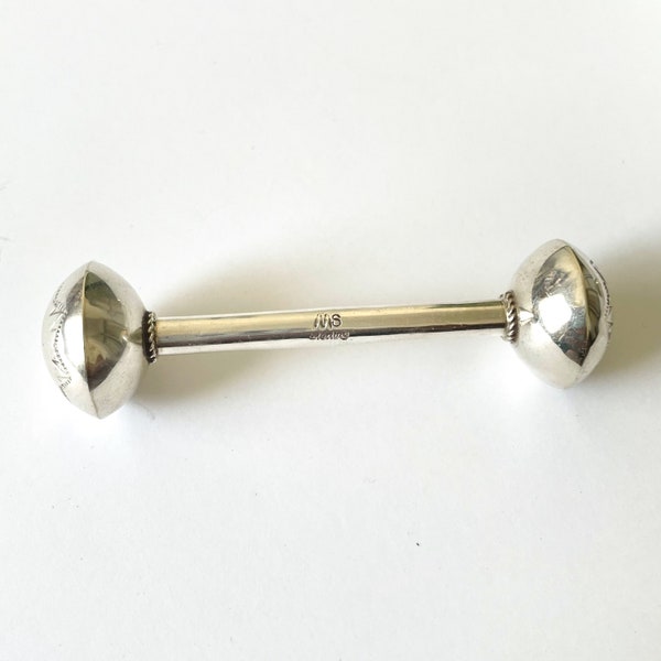 Silver Baby Rattle - Etsy