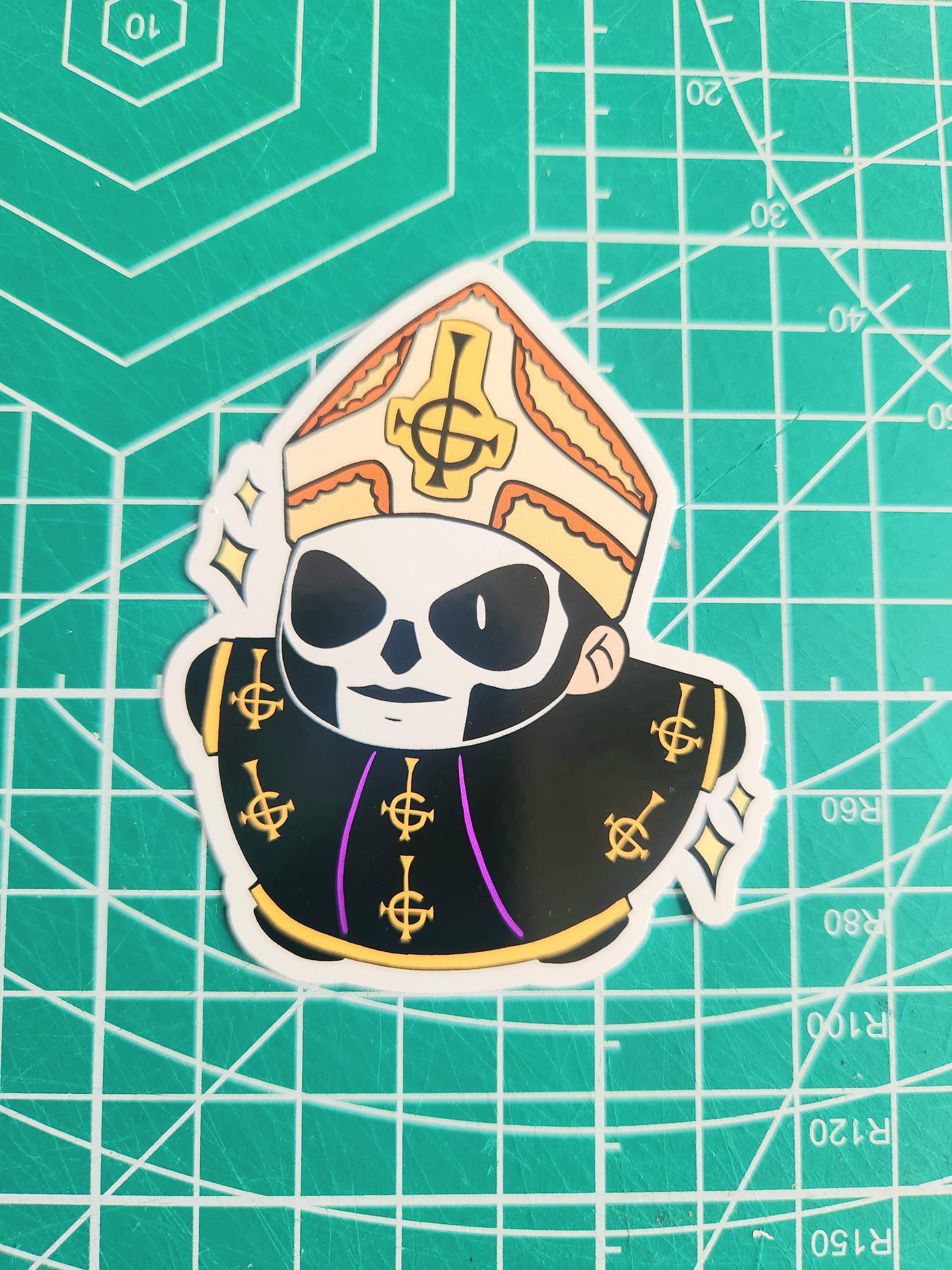 Ghost Papa Vinyl Sticker - Weatherproof Original Art - Etsy