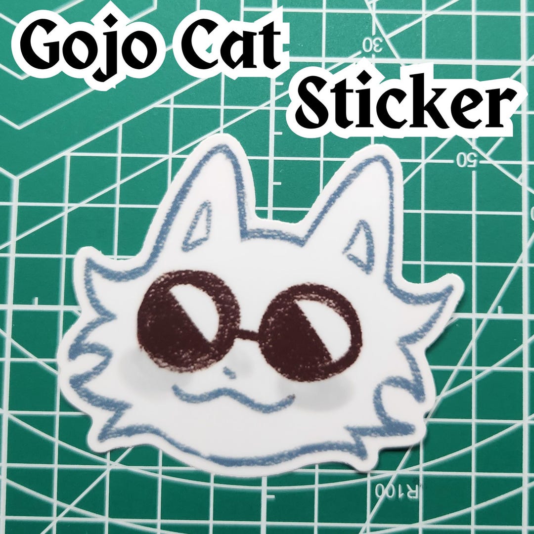 Gojo Cat Sticker | JJK | Jujustu Kaisen - Etsy