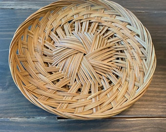Flat Wicker Basket | Etsy