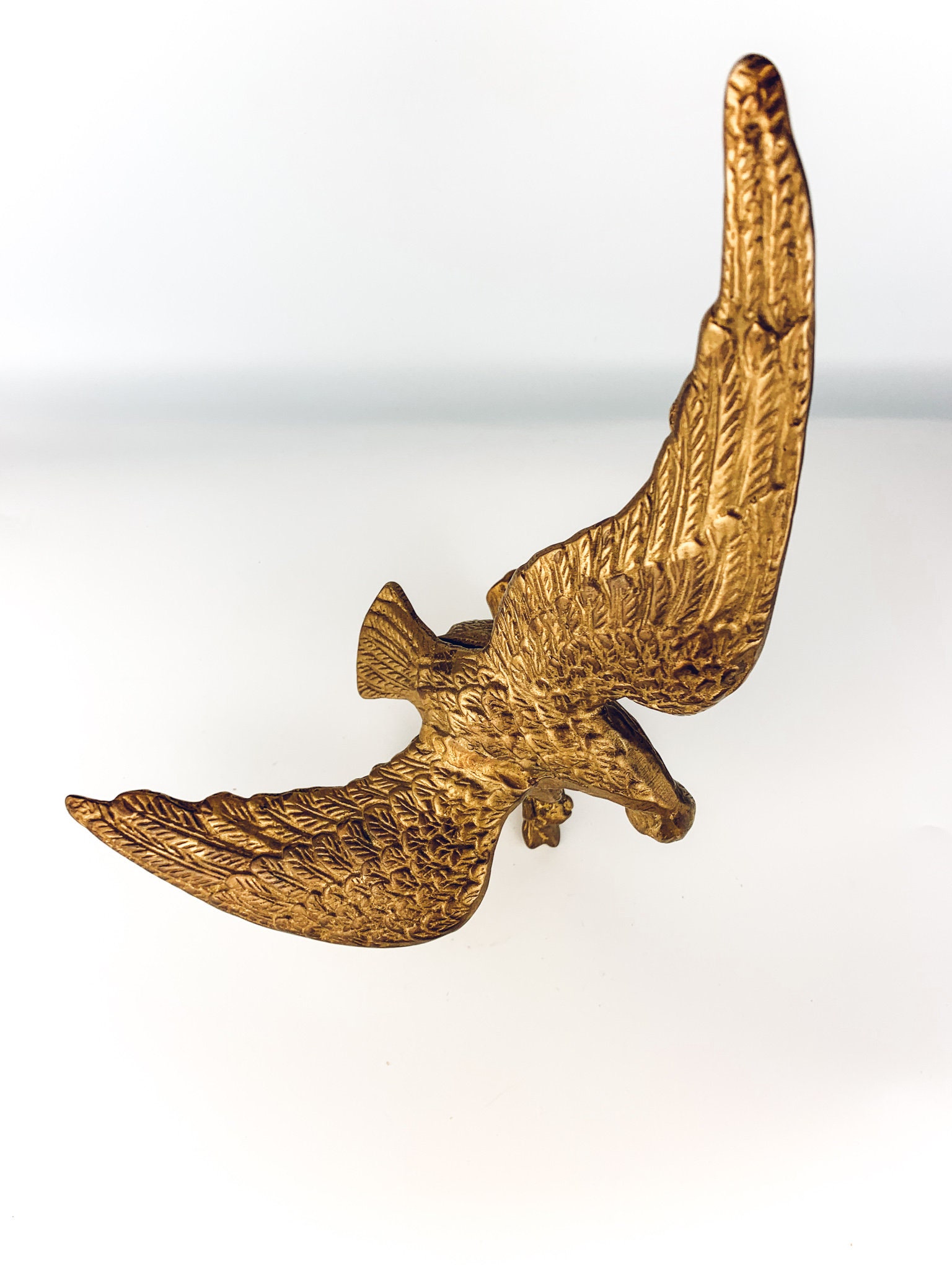 Vintage Brass American Bald Eagle Statue Figurine Patriotic | Etsy