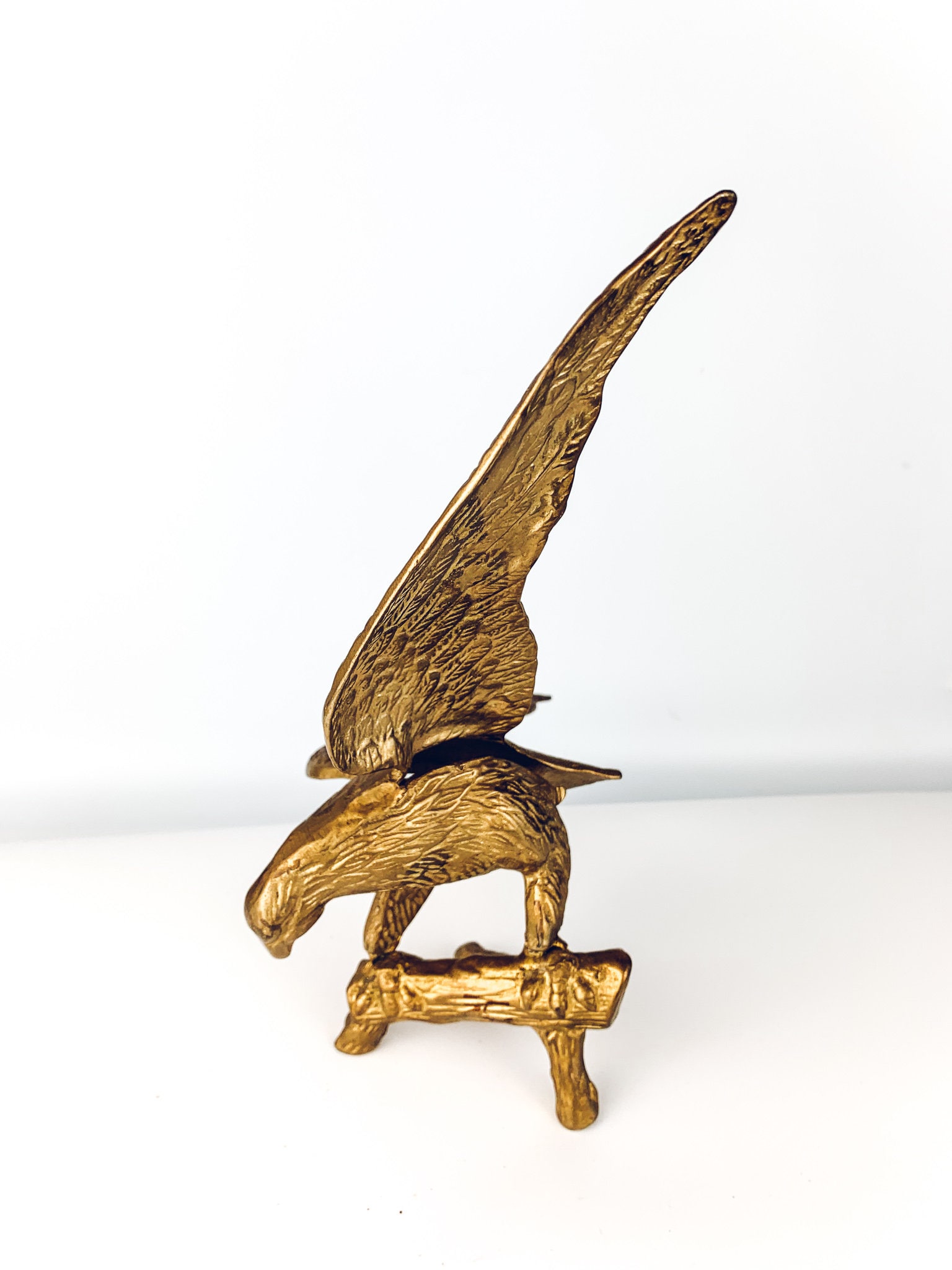 Vintage Brass American Bald Eagle Statue Figurine Patriotic | Etsy