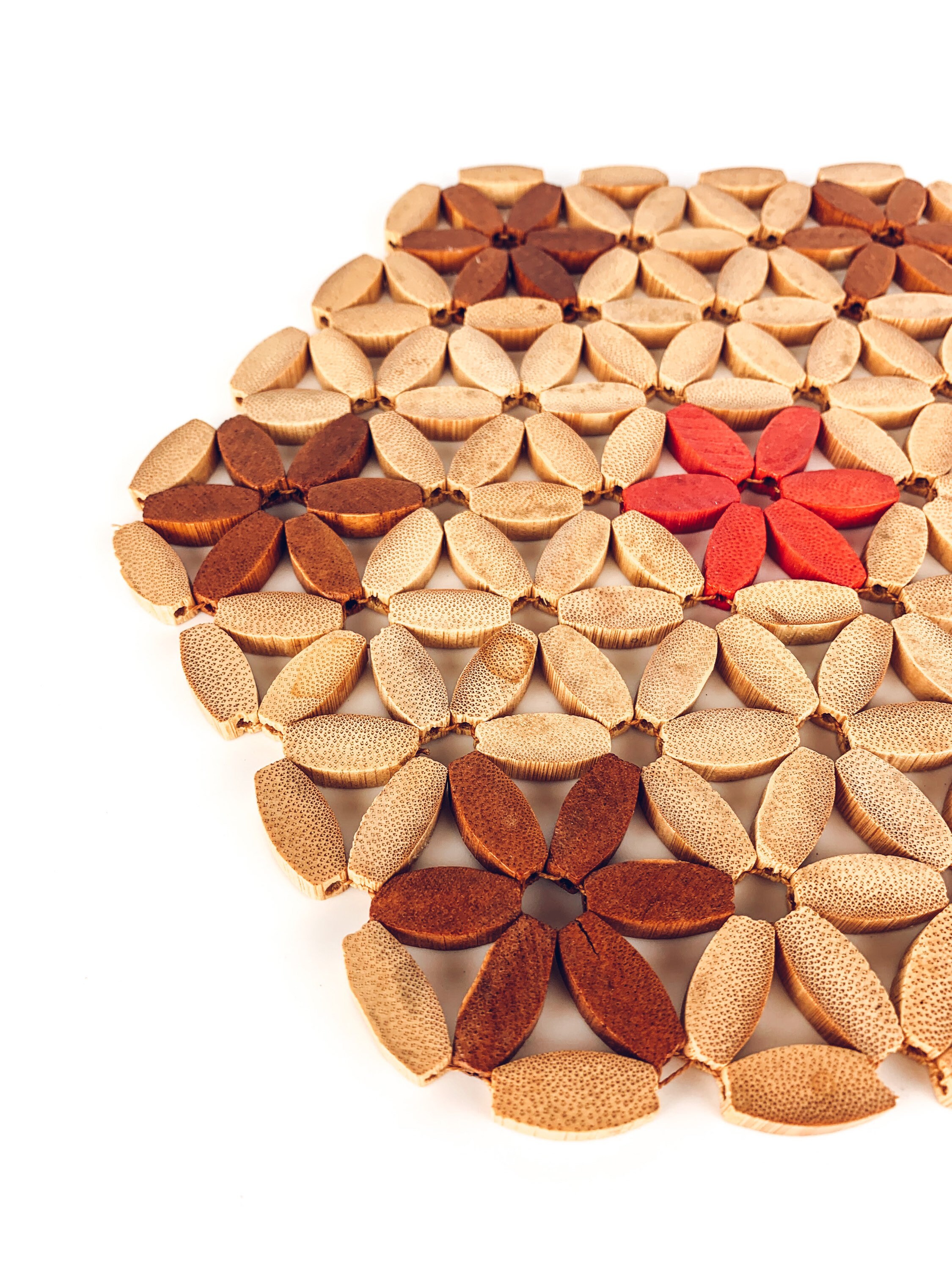 Neutral Boho Wood Bead Trivet | Hanging Trivet | Vintage Wood Trivet ...