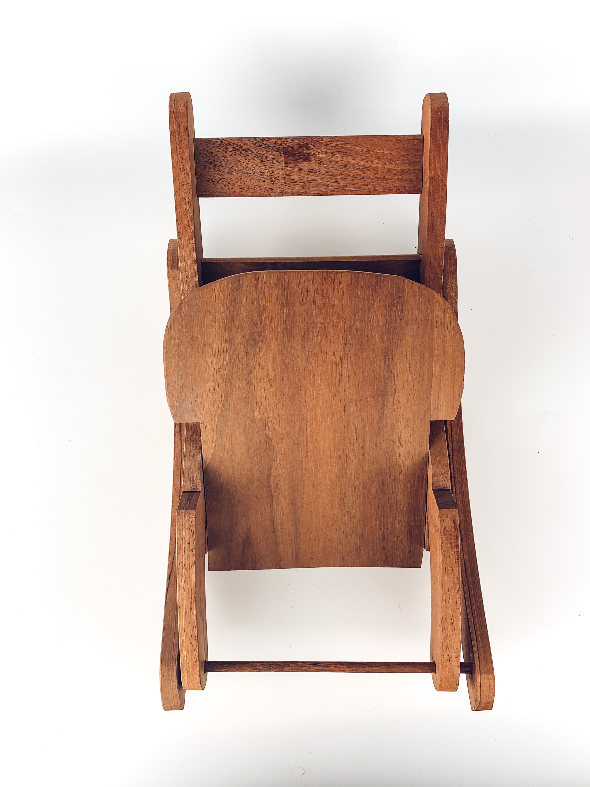 Small Folding Wood Rocking Chair Plant Stand Vintage Boho | Etsy