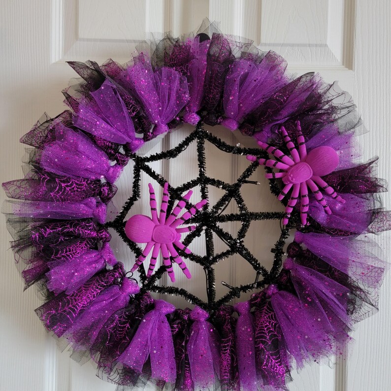 Spider Web Light-up Halloween Wreath - Etsy