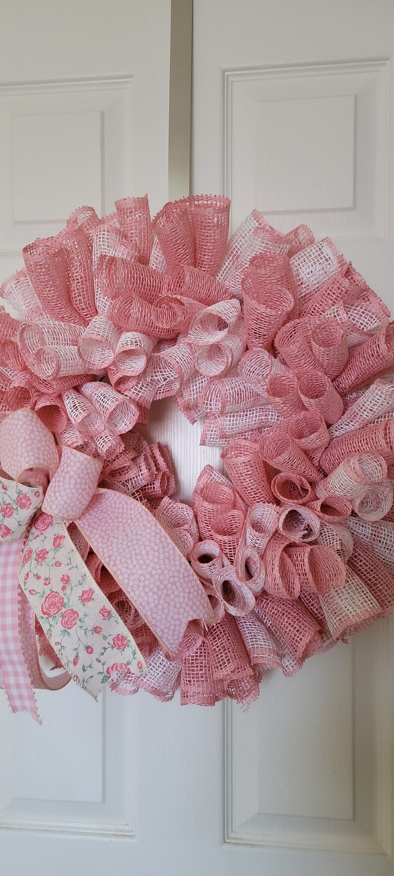 Pretty in Pink 24 Deco-mesh Wreath - Etsy