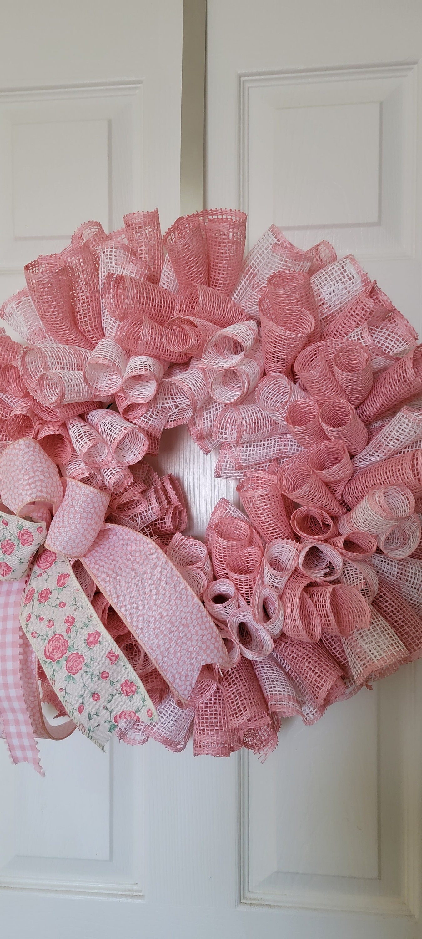 Pretty in Pink 24 Deco-mesh Wreath - Etsy
