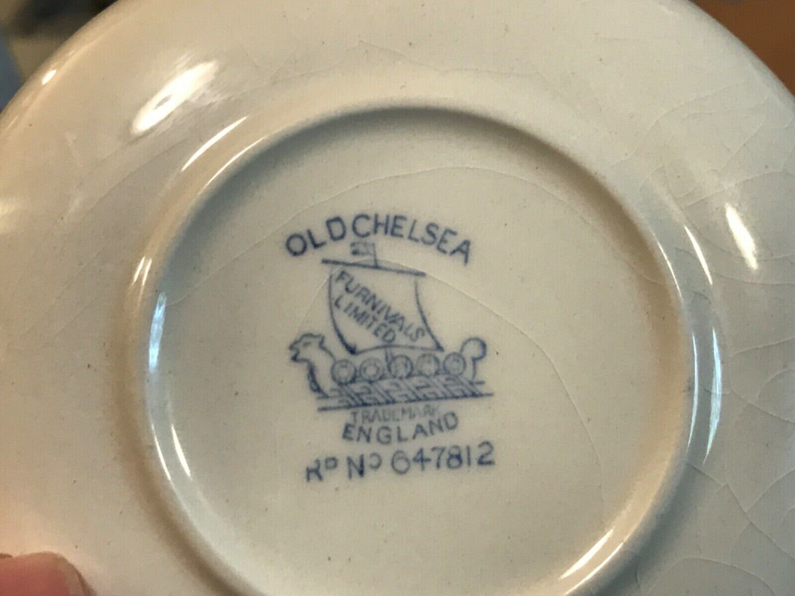 Old Chelsea Furnivals Limited trademark England RD No 647812 pedlar ...