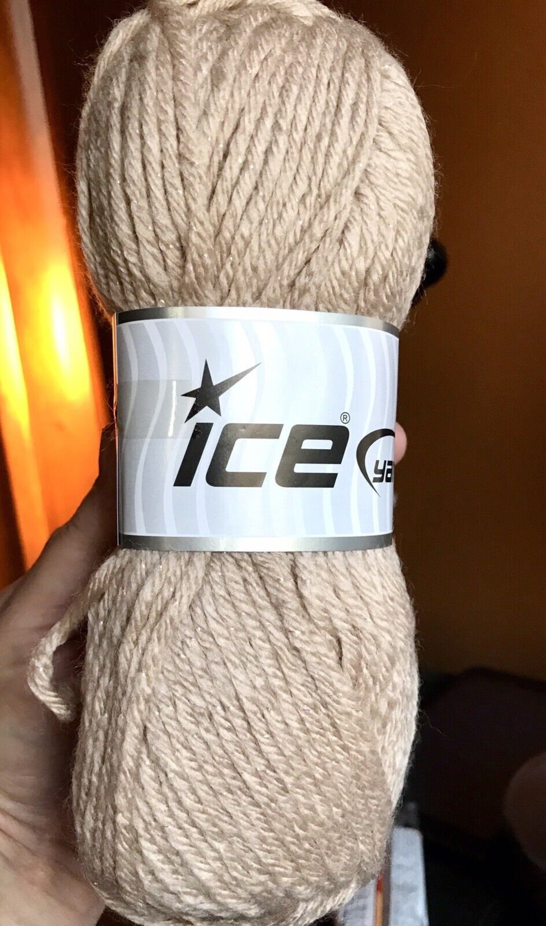 Wool Bulky Glitz ICE Yarn. 100g/120m. Gold Beige (58198). - Etsy