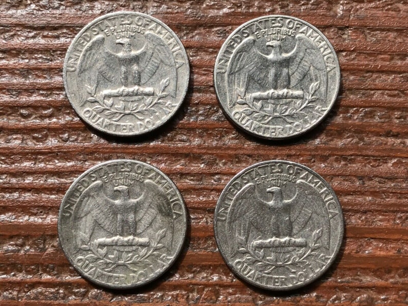 1965 George Washington Quarters (set of 4 Coins). - Etsy