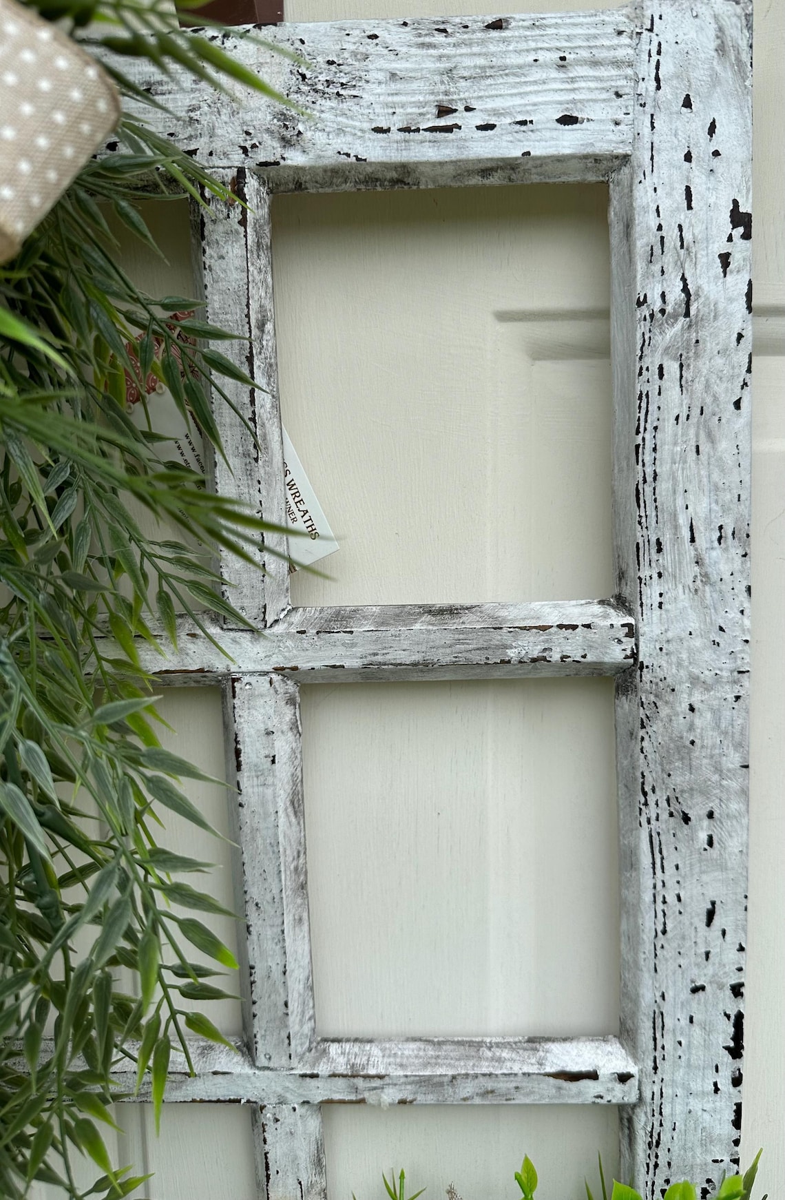 Distressed Window Frame, Greenery Decor, Everyday Swag, Swag Wreath ...