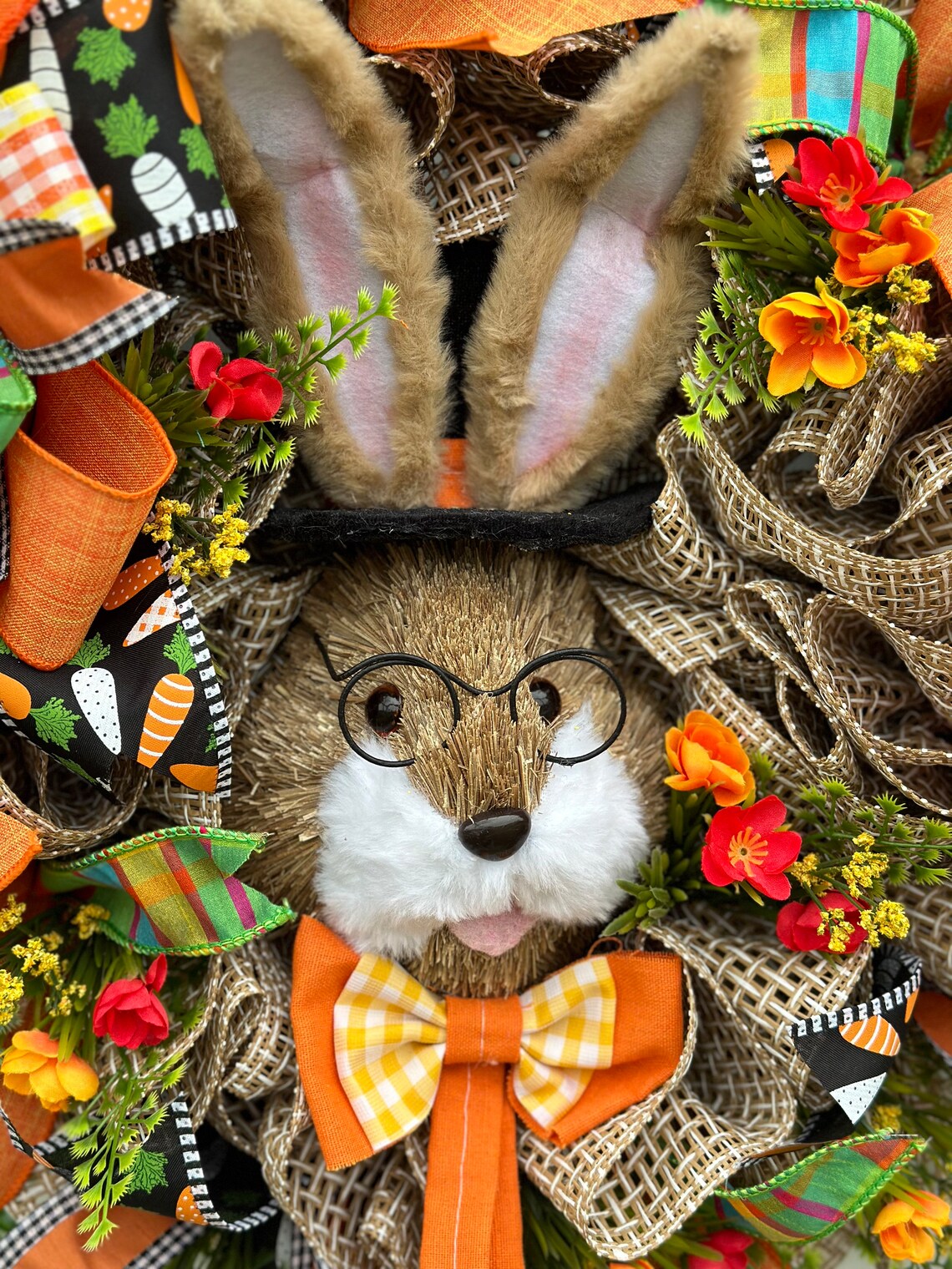 Easter Bunny Wreath, Easter Bunny Decor, Easter Bunny, Spring Wreath ...