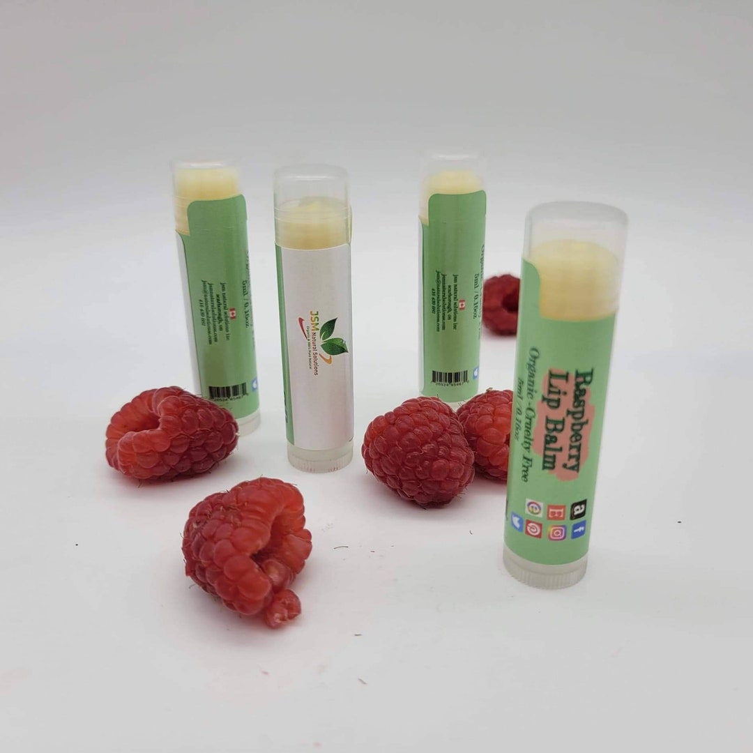 Organic Lip Balm Raspberry Flavor Lip Butter Kids Friendly Lip Care ...