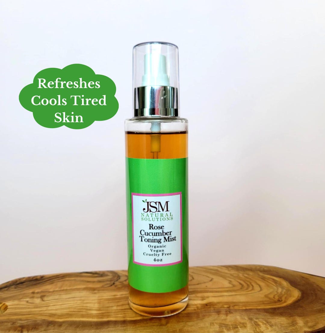 Organic Rose Cucumber Facial Mist Soothing Botanical Toner for ...