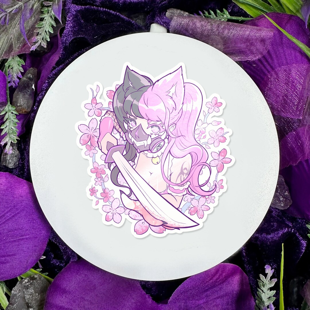 Sakura Samurai Vinyl Sticker - Etsy