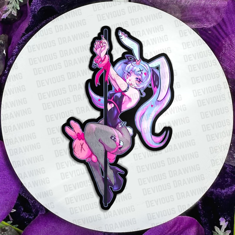 Nerd Rabbit Sticker - Etsy