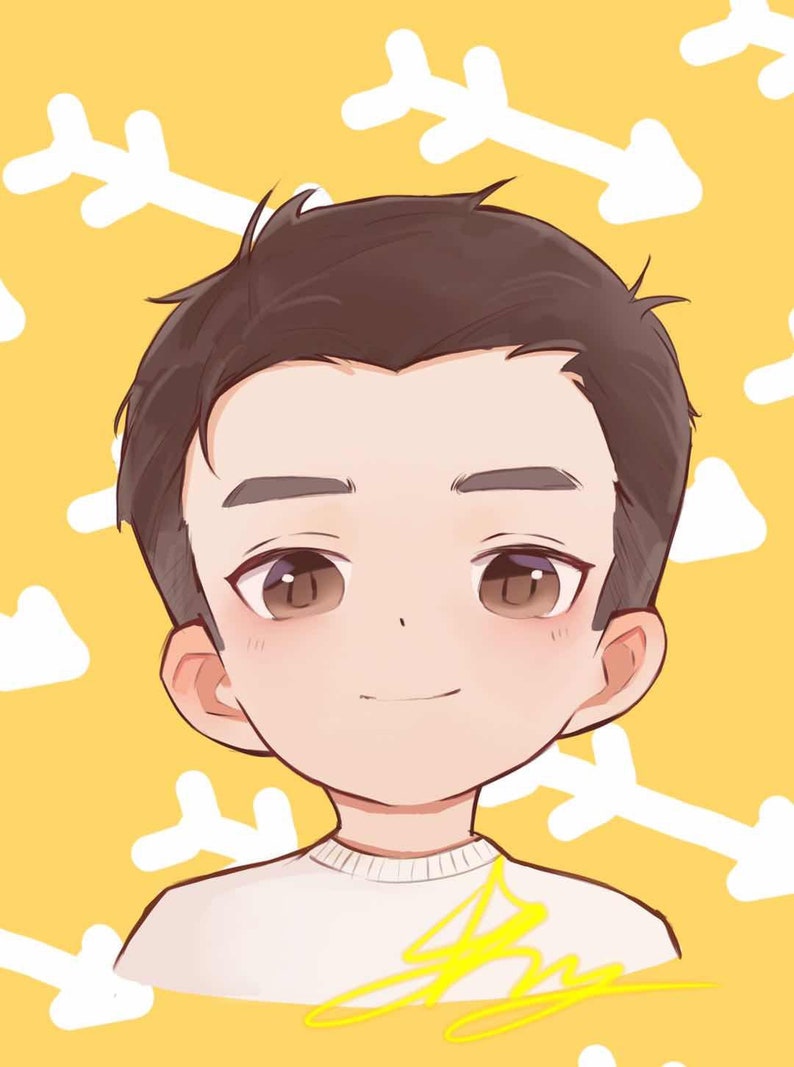 Digital Custom Cute Anime Portrait Japanese Style Chibi - Etsy Australia