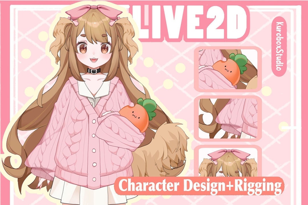 Custom Vtuber Live2d Model Commission, Half Body, Character Design ...