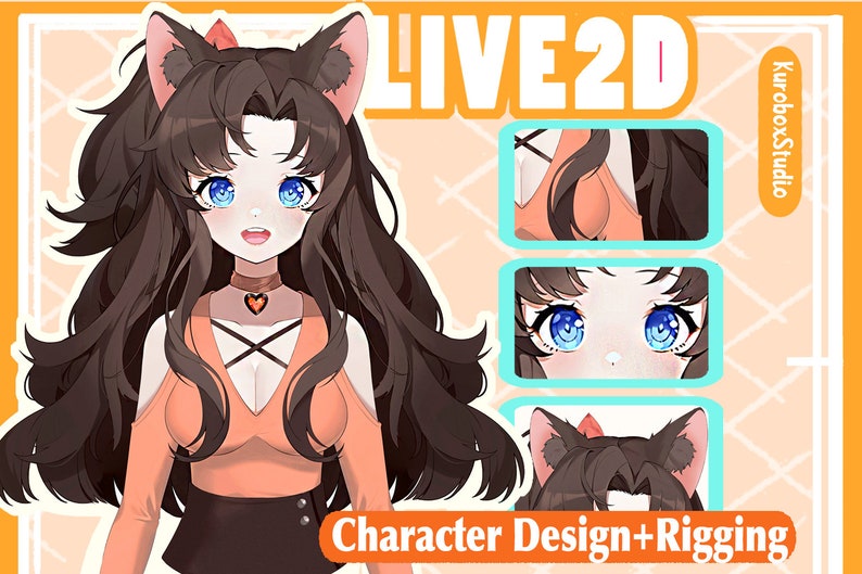 Custom Vtuber Live2d Model Commission Half Body Character - Etsy