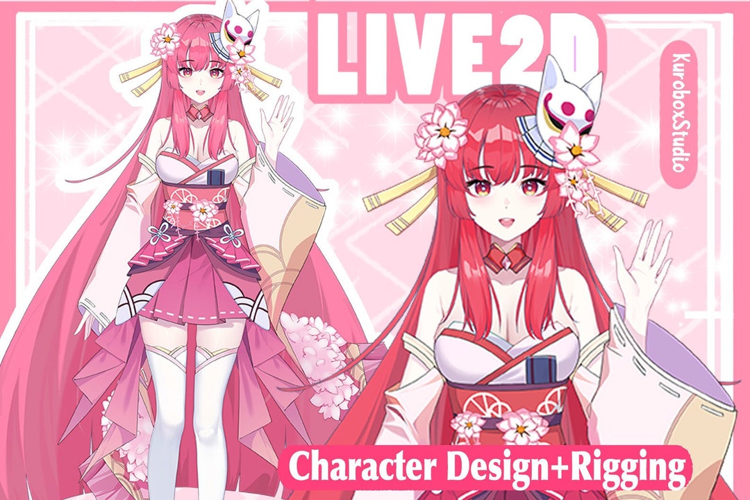 Custom Vtuber Live2d Model Commission, Half Body, Character Design ...