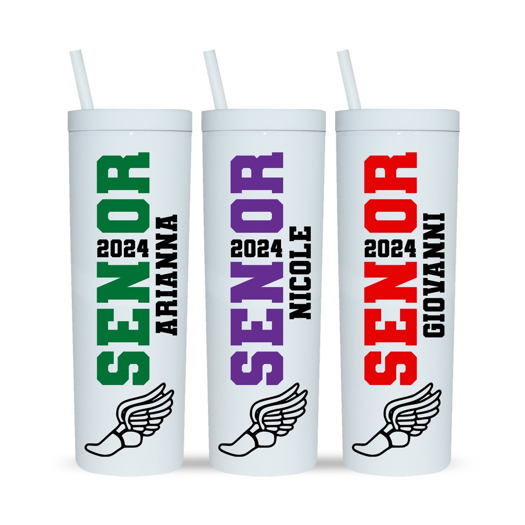 Senior Night Track and Field Graduation Travel Sports Water Bottle ...
