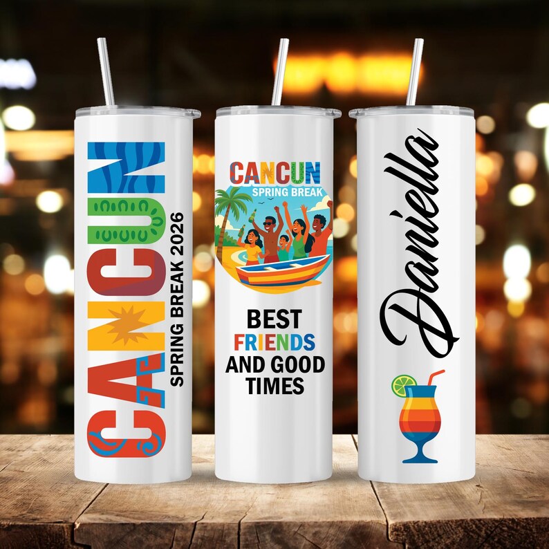Cancun Spring Break Trip Tumbler: Friends Party Mexico Aztec Theme ...