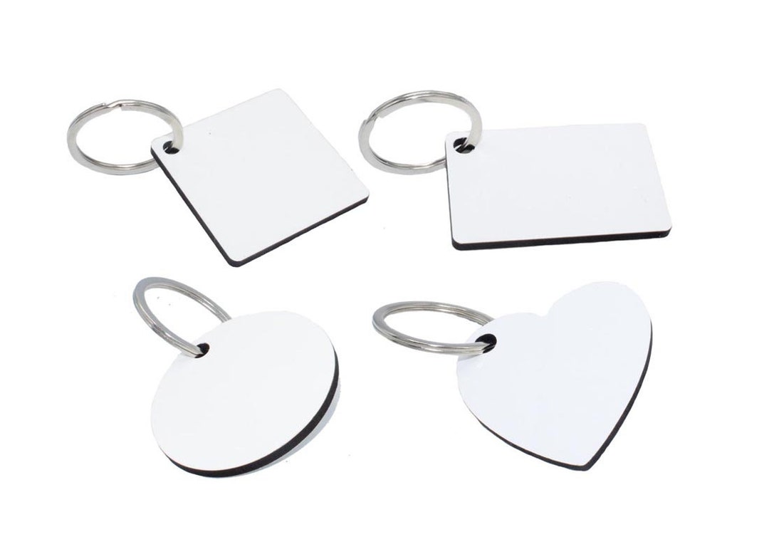 Sublimatable MDF Key Chain - Double Sided - Circle, Rectangle, and ...