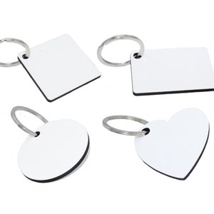 Sublimatable MDF Key Chain - Double Sided - Circle, Rectangle, and ...