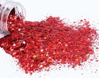 Ruby Red Glitter | Etsy