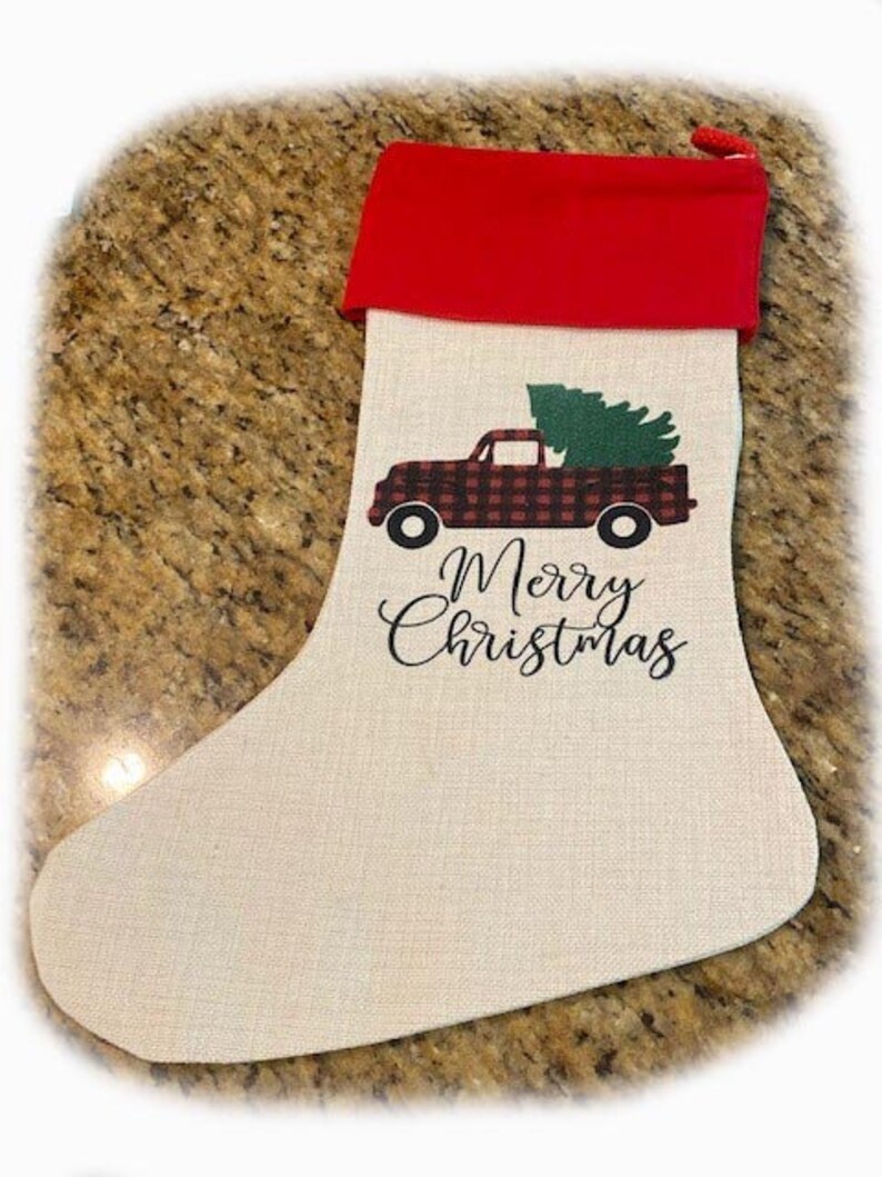 Sublimation Blank Christmas Stocking With Red Cuff - Etsy