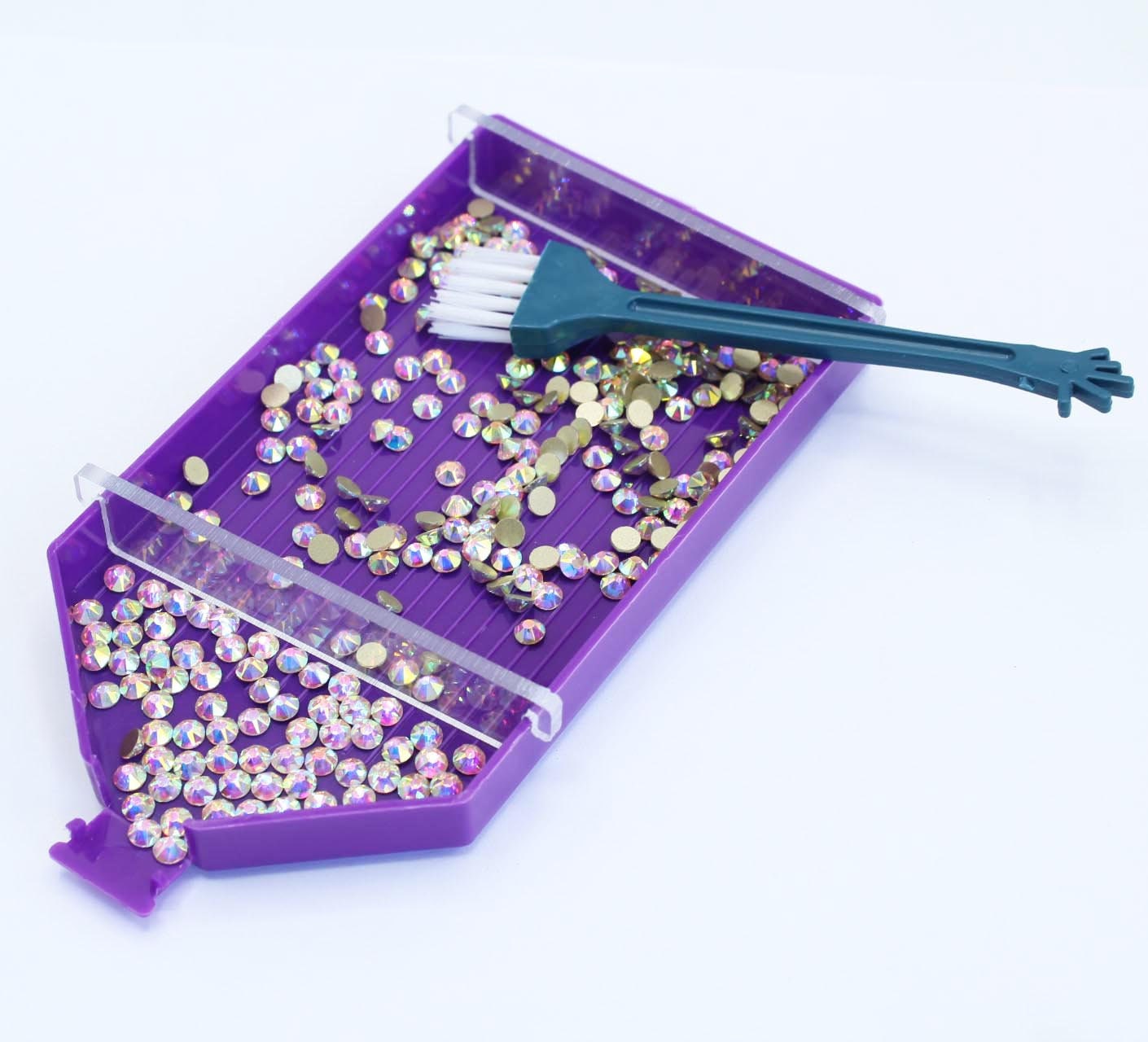 Rhinestone Sorting Tray With Brush and Dividers Bead Sorting - Etsy