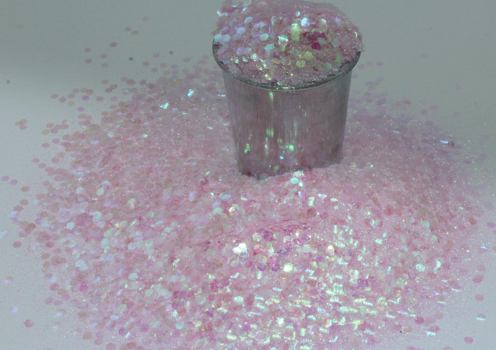 Chunky Glitter Mix - Iridescent Cotton Candy Pink - 1oz Shaker - Etsy