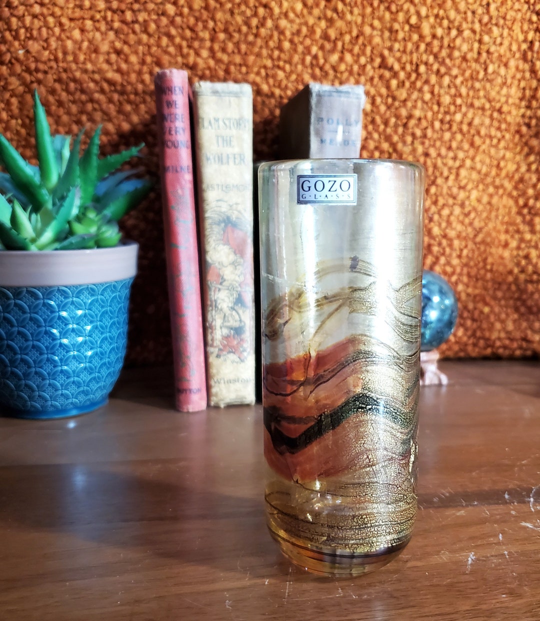 Gorgeous GOZO Art Glass Vase Malta Vintage Art Glass - Etsy